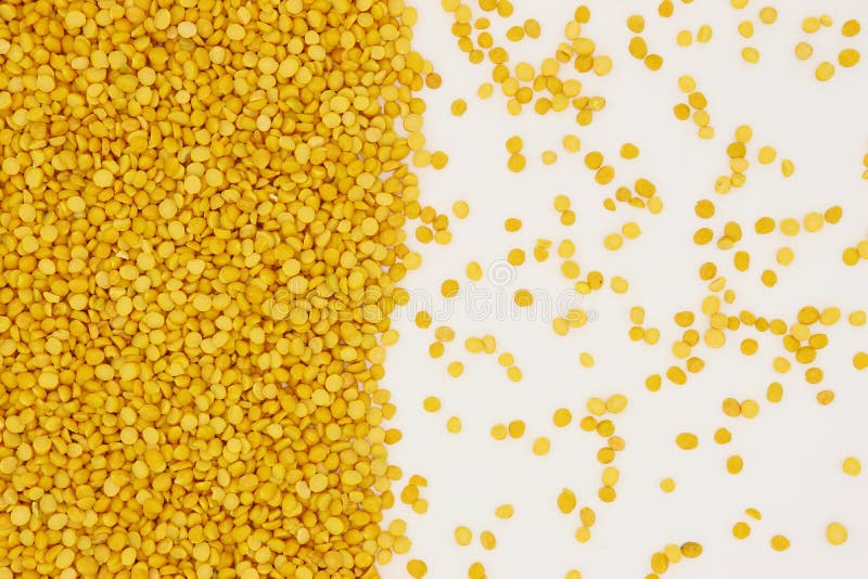 Daal Chana, Heap of Yellow Split Chickpeas Isolated Stock Image - Image ...
