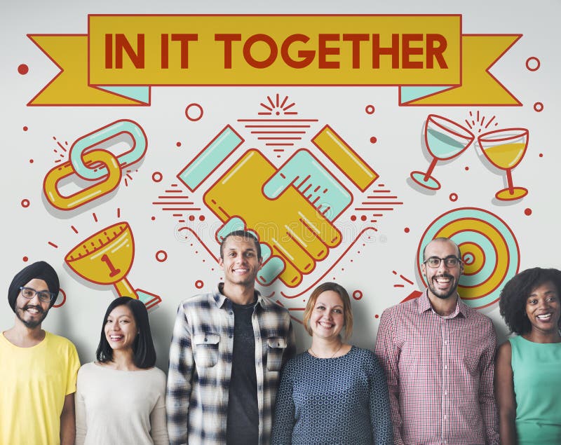 Daarin Samen Team Corporate Connection Support Concept Stock Foto ...