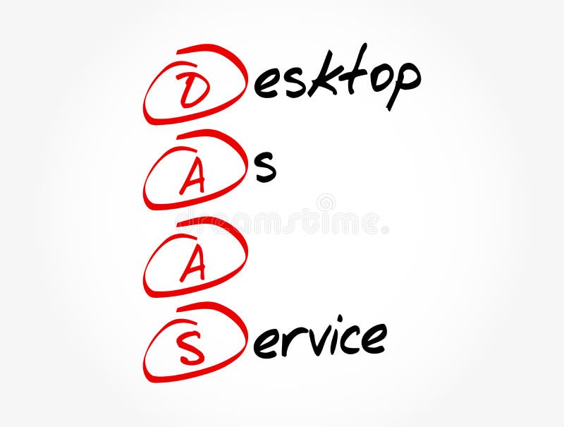 DaaS - Desktop As a Service. Cloud Based Software. Vector Stock ...