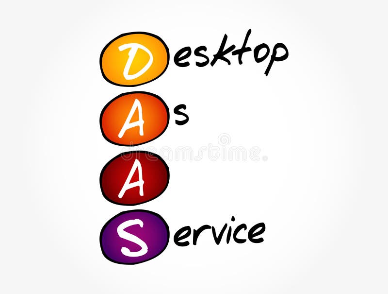 DaaS - Desktop As a Service. Cloud Based Software. Vector Stock ...