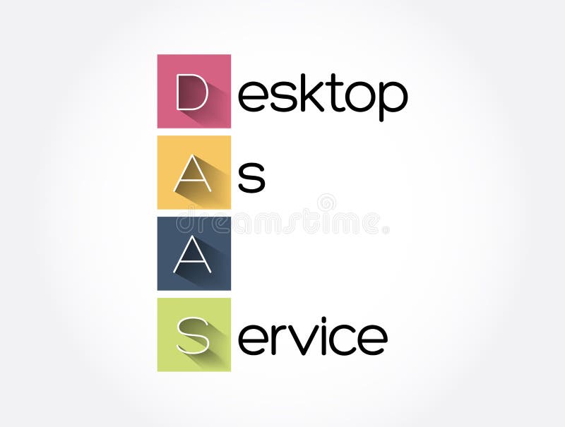 DaaS - Desktop As a Service. Cloud Based Software. Vector Stock Illustration. Stock Vector ...