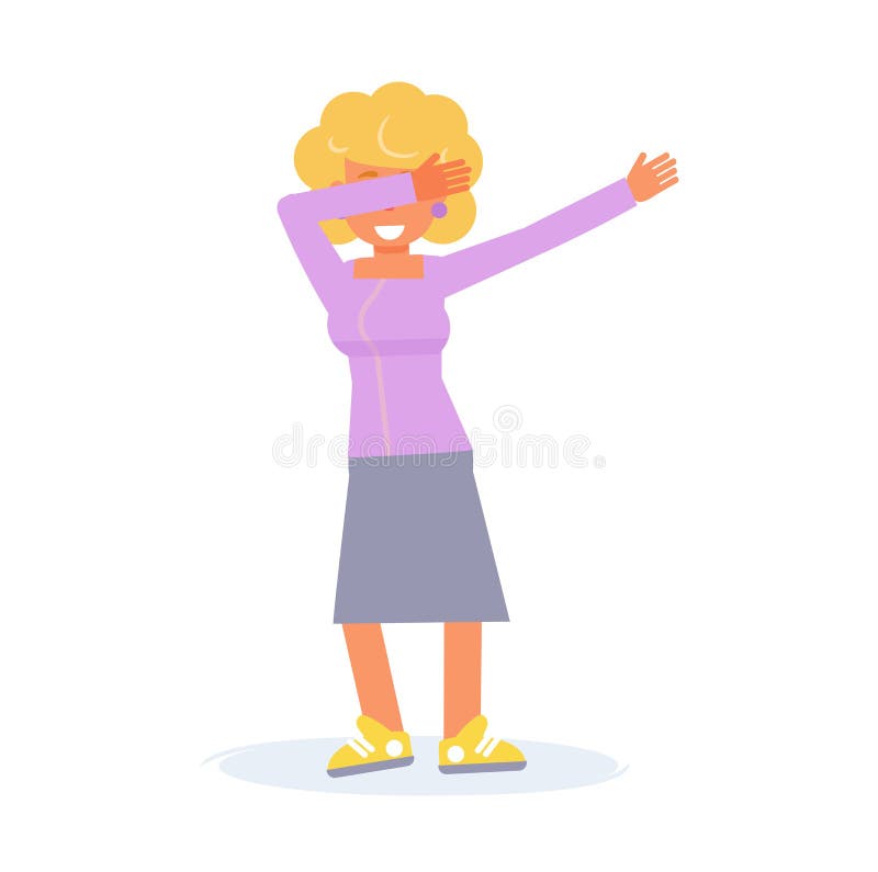 Dab dance Vector. Cartoon stock vector. Illustration of hiding - 116723883
