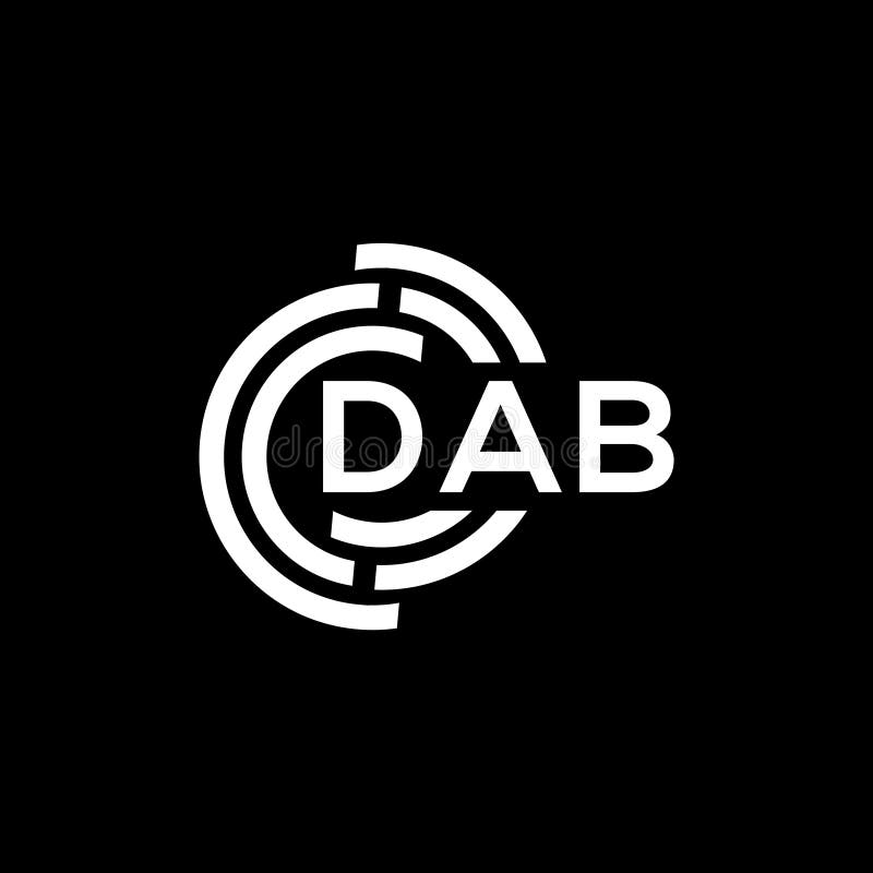 DAB Letter Logo Design on Black Background. DAB Creative Initials ...