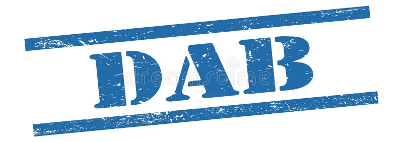 DAB Text on Blue Grungy Lines Stamp Stock Illustration - Illustration ...