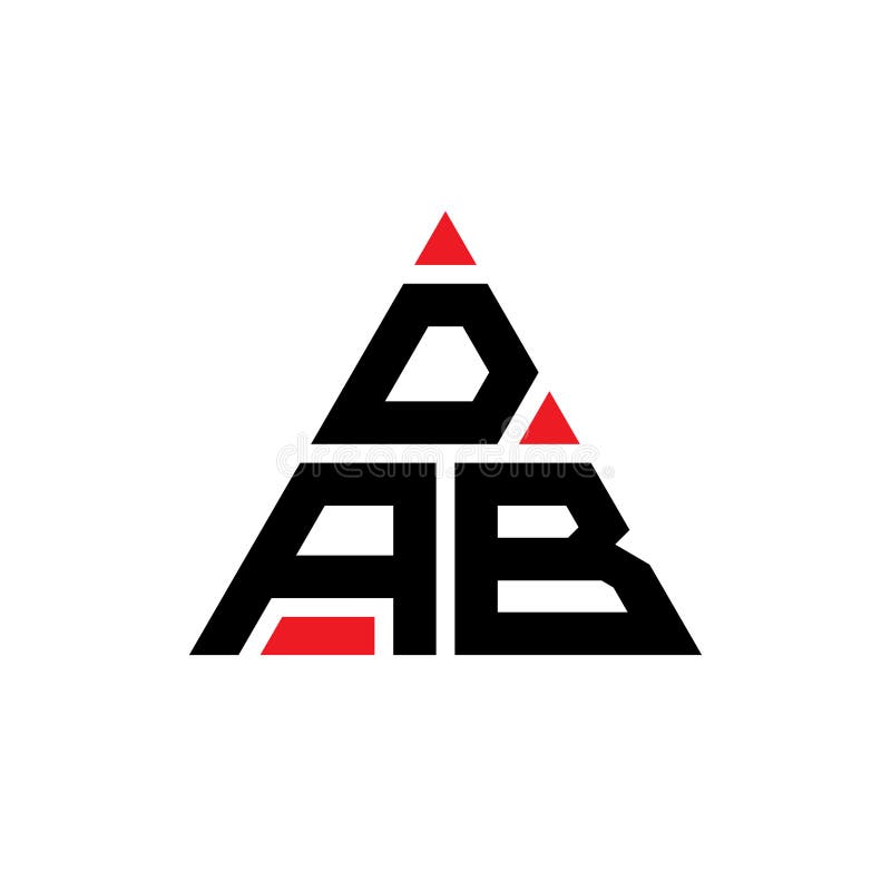 DAB Triangle Letter Logo Design with Triangle Shape. DAB Triangle Logo ...