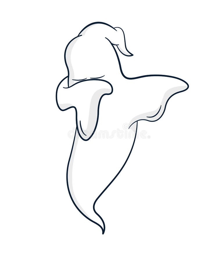Dabbing Ghost Halloween stock vector. Illustration of design - 265848084