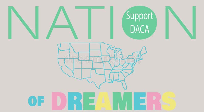 DACA Support Sign Vector Illustration Stock Illustration - Illustration ...
