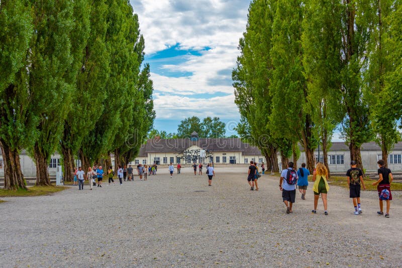 Dachau, Germany, August 15, 2022: Alley at Dachau Concentration ...