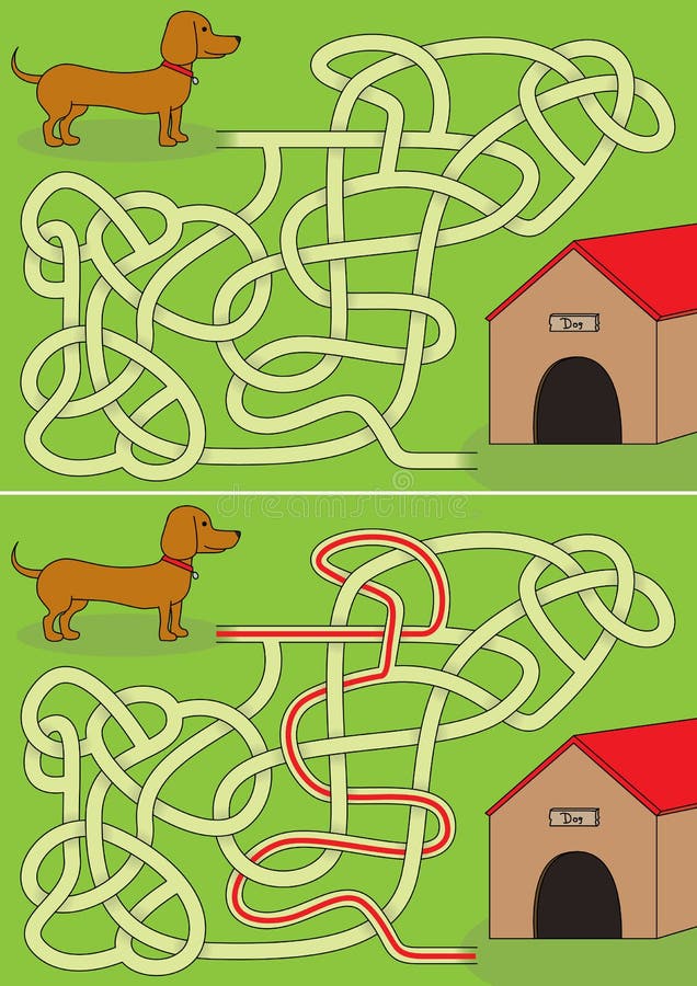 Easy Dog Maze Stock Illustrations – 74 Easy Dog Maze Stock ...