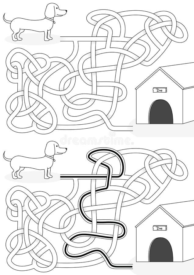 Easy Dog Maze Stock Illustrations – 74 Easy Dog Maze Stock ...