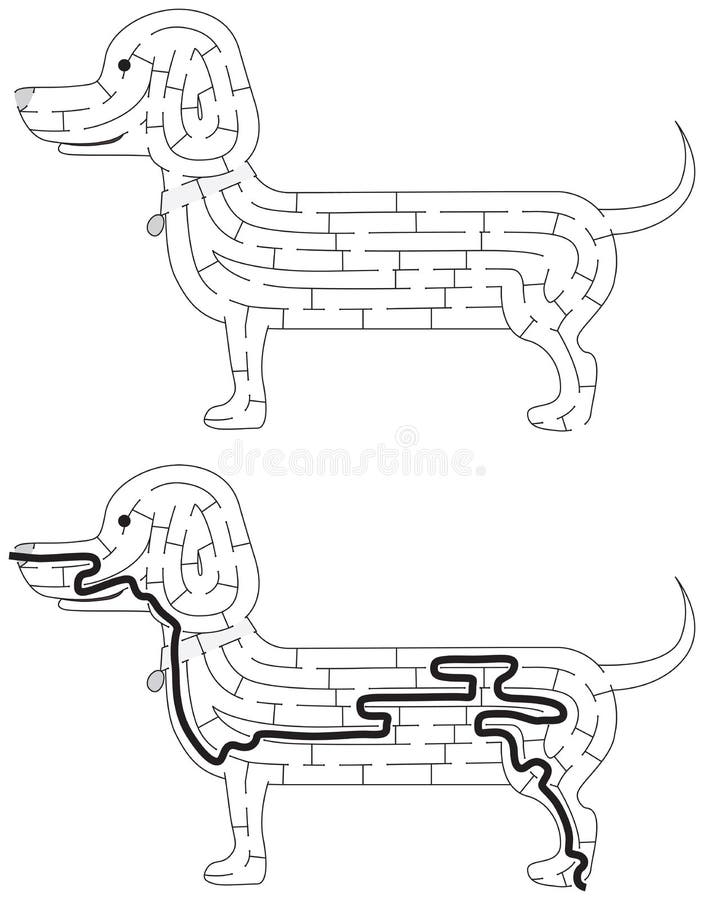 Easy Dog Maze Stock Illustrations – 74 Easy Dog Maze Stock ...