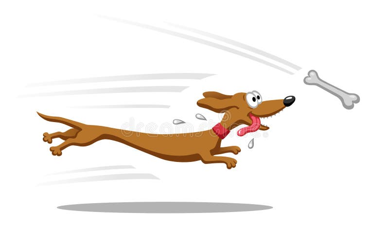 Dog chasing a squirrel stock illustration. Illustration of running ...