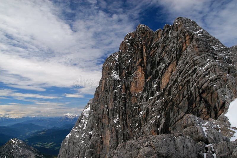 Dachstein Peak 2995 M, Limestone Alps, Austria Stock Image - Image of ...