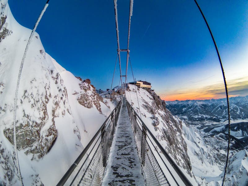 Dachstein Sky Walk in Austria Stock Photo - Image of travel, bridge ...