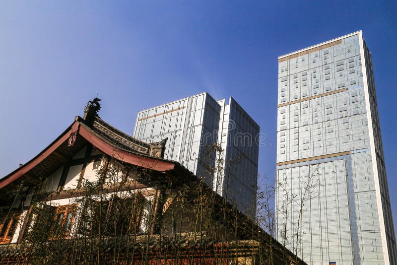 Daci Si Temple in Chengdu, China Stock Image - Image of metropolis ...