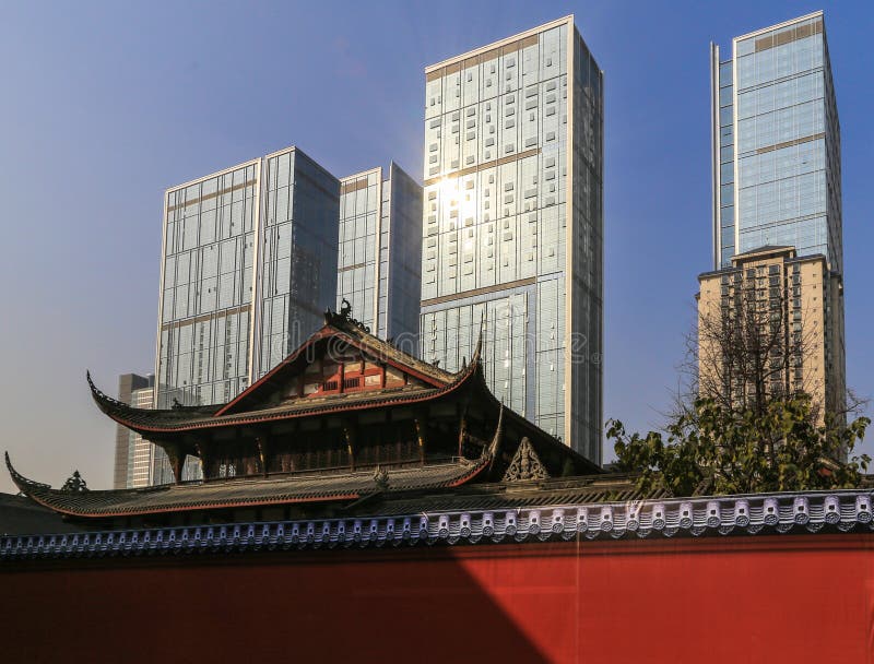 Daci Si Temple in Chengdu, China Stock Image - Image of architecture ...