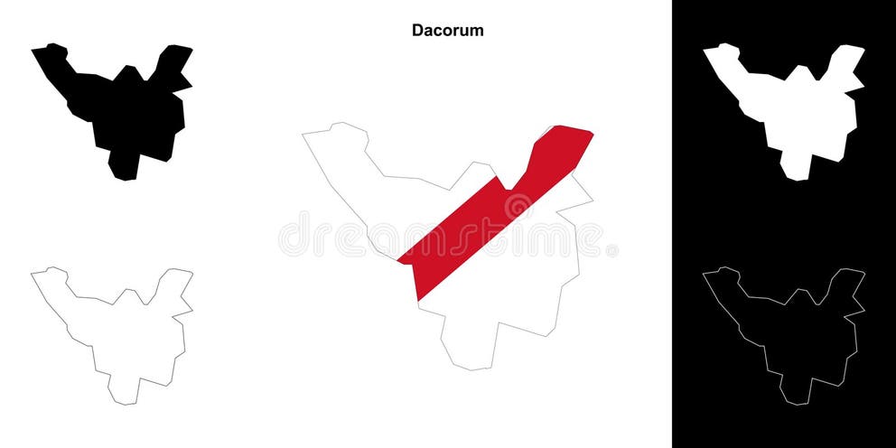 Dacorum outline map stock vector. Illustration of contour - 334901848