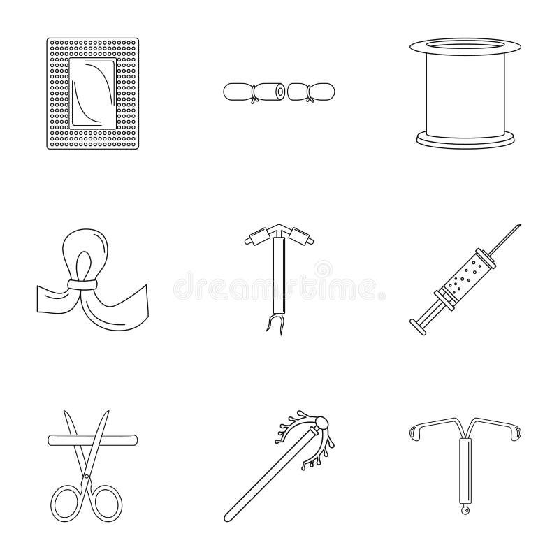 Ensemble D'icône De Contraception Illustration de Vecteur ...