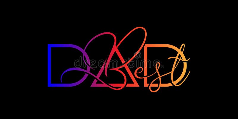 Father S Day Greeting Cards in Gradient Colorful Stock Illustration ...