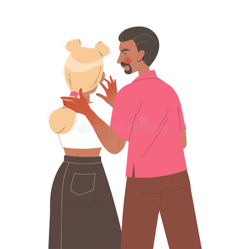 Dad Comforting Daughter Supporting and Talking of Problem Vector ...