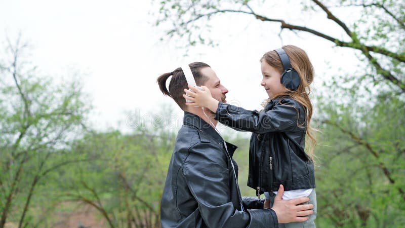 Dad And Daughter Walk Around The City Stock Image Image Of Fortunate