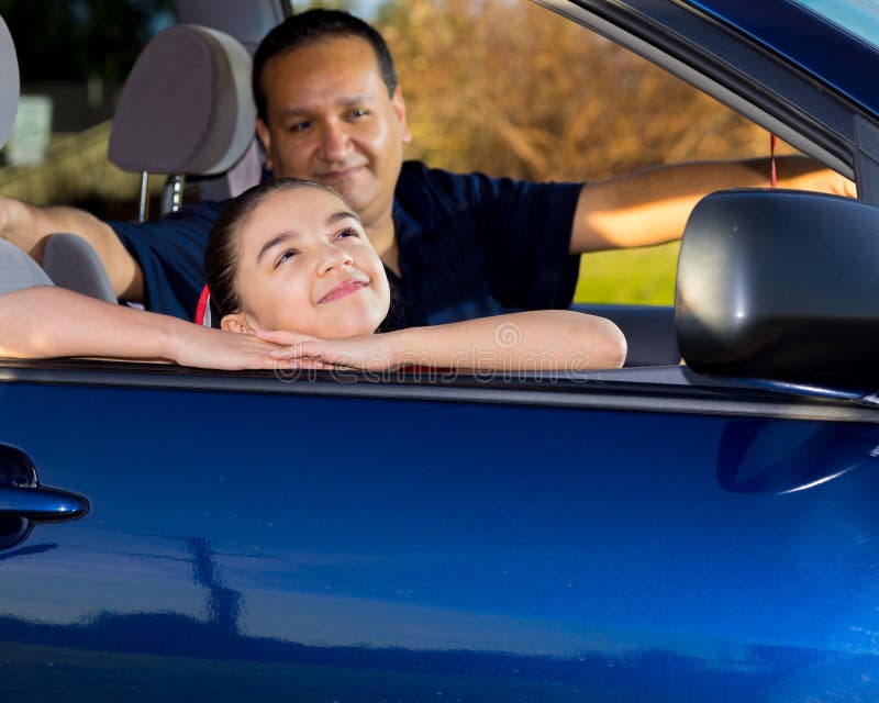 Dad Gets Ready To Drive Daughter To Practice Stock Photo - Image of ...