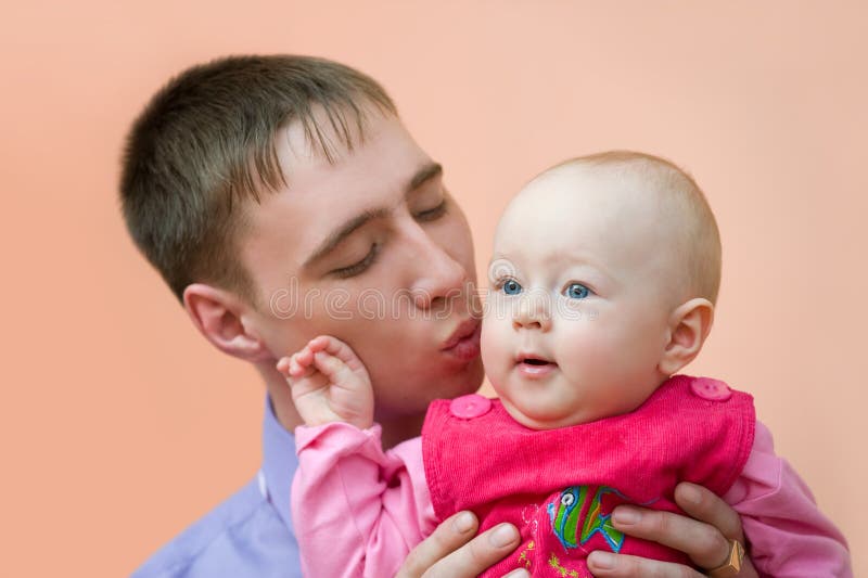 Dad and his baby stock photo. Image of love, excited - 13310668