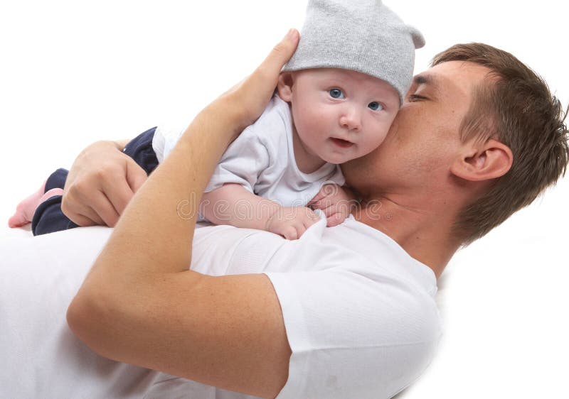 Dad hugs baby son stock image. Image of beautiful, 3035 - 28093029