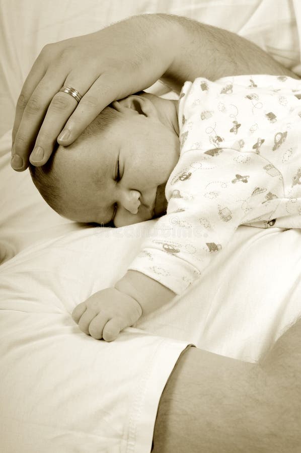 Dad and little baby girl stock image. Image of infant - 5294389