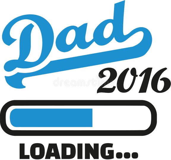 Dad 2016 Loading bar stock vector. Illustration of load - 107161468