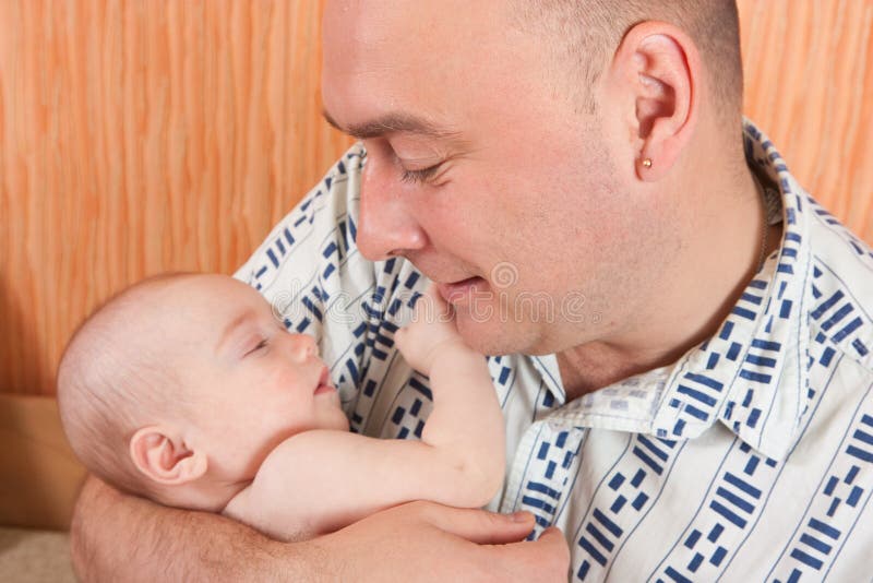Dad loving his new baby stock photo. Image of father - 18081864