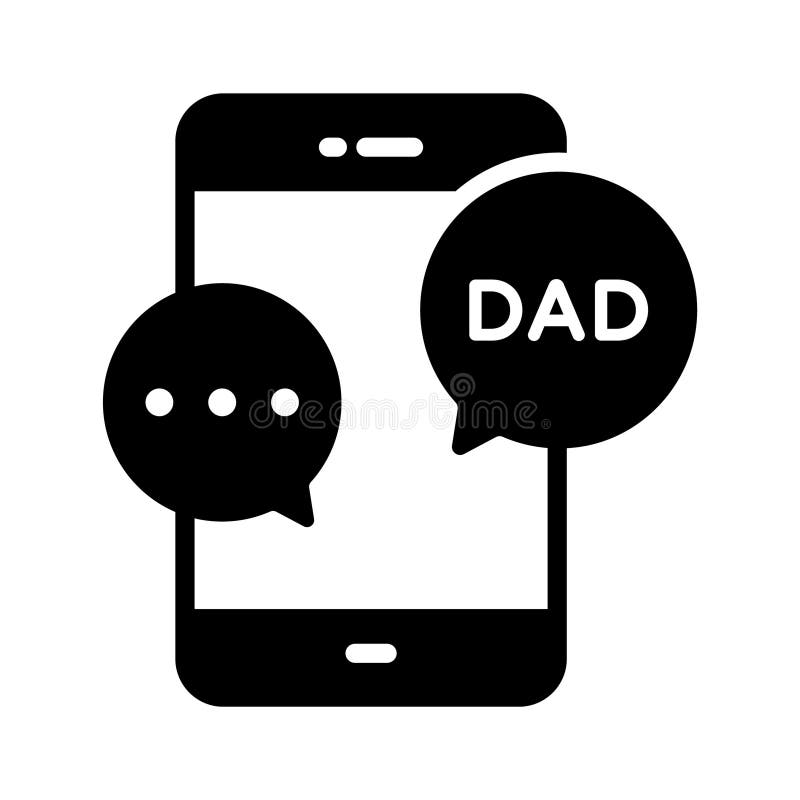 Dad Message, Father Message Icon Design Stock Vector - Illustration of ...