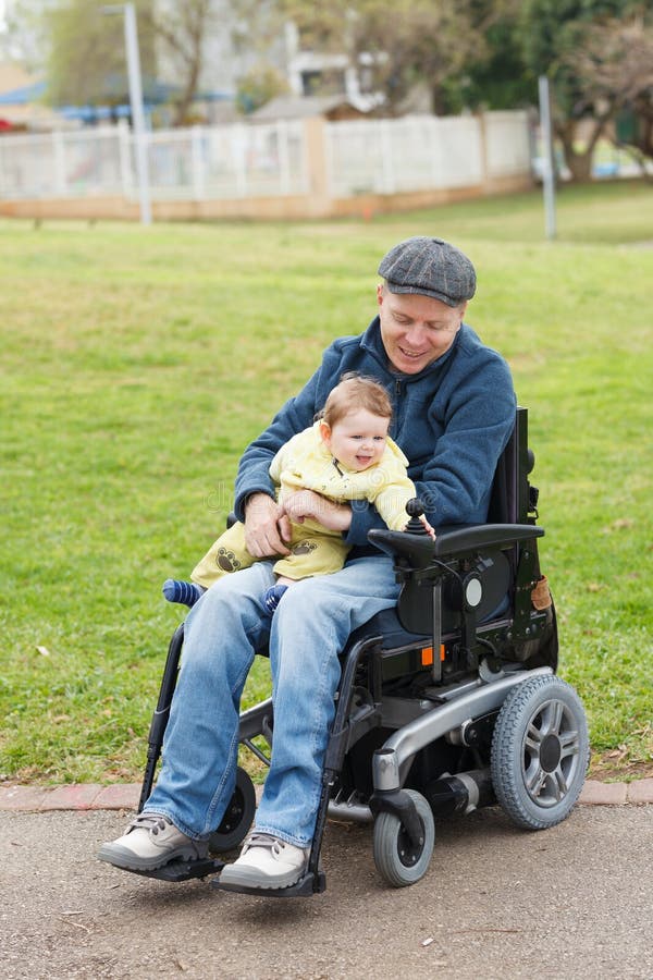 Dad play with child. stock image. Image of disabled, lifestyle - 41679049