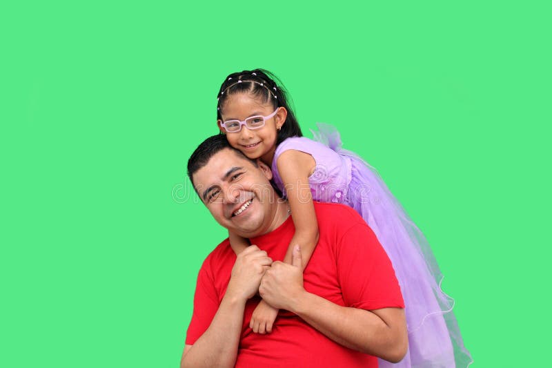 Dad Plays With His Brunette Daughter In A Princess Dress They Show Their Love And Celebrate