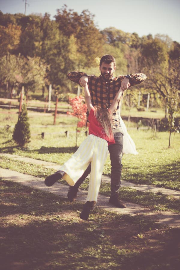 With Dad`s Support, she`ll Fly Far Stock Photo - Image of playing ...