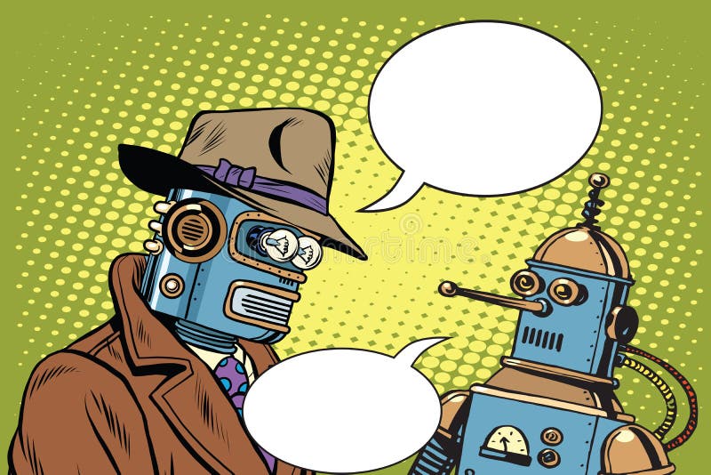 Dad and son robots stock vector. Illustration of computer - 71036146