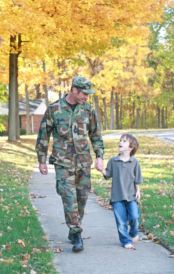 Dad and Son Walking stock image. Image of child, force - 4513667