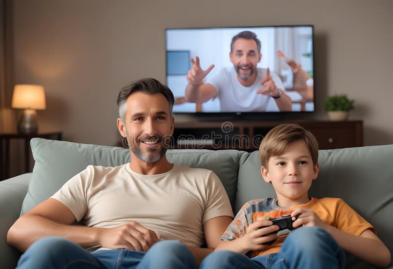 Dad Spending Time with His Daughter Stock Illustration - Illustration ...