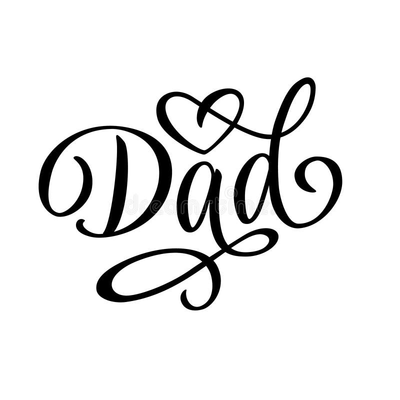Dad vector lettering stock vector. Illustration of white - 318518938