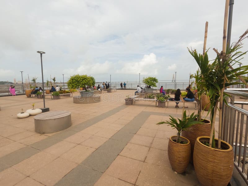 Dadar Chowpatty Viewing Deck with Modern Style Stock Image - Image of ...