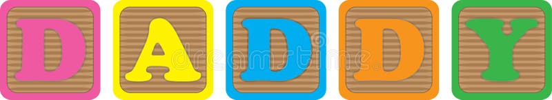 Daddy block stock vector. Illustration of blue, family - 40875735