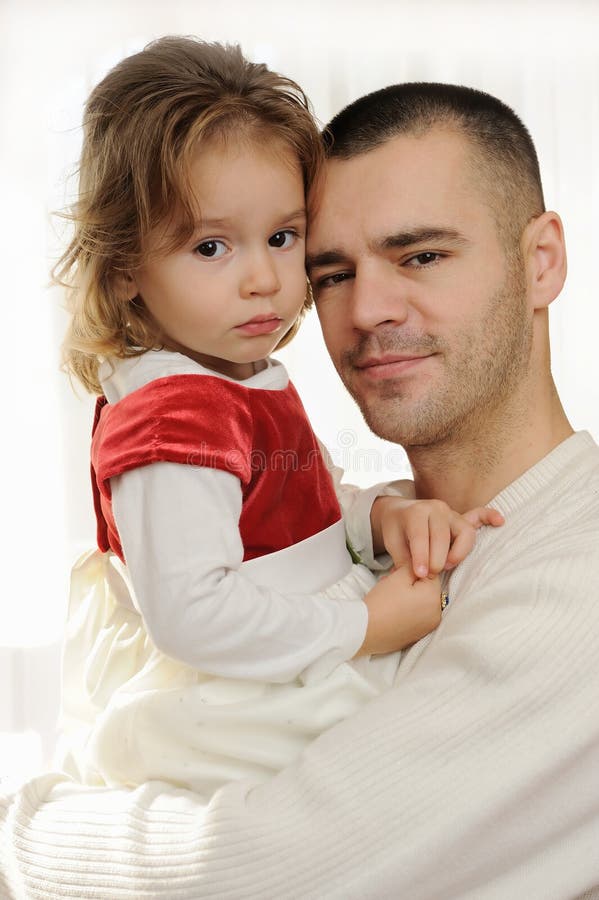 Daddy with the daughter stock image. Image of paternity - 7469429