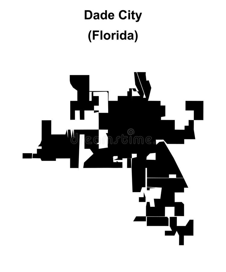 Dade City outline map stock vector. Illustration of florida - 386147826