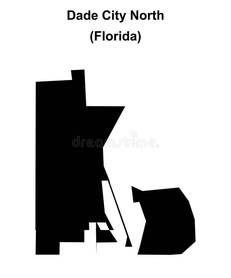 Dade City North Outline Map Stock Vector - Illustration of outline ...