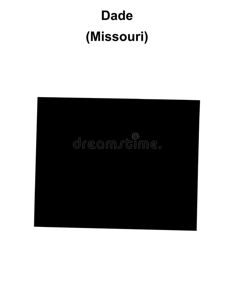 Dade outline map stock illustration. Illustration of shape - 361613956