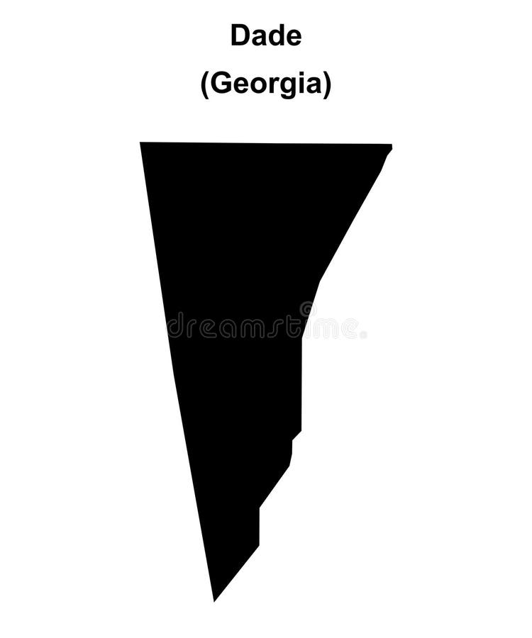 Dade outline map stock vector. Illustration of tourism - 357891458