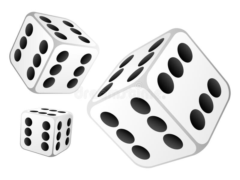 Dadi con sei puntini illustrazione vettoriale. Illustrazione di puntino ...