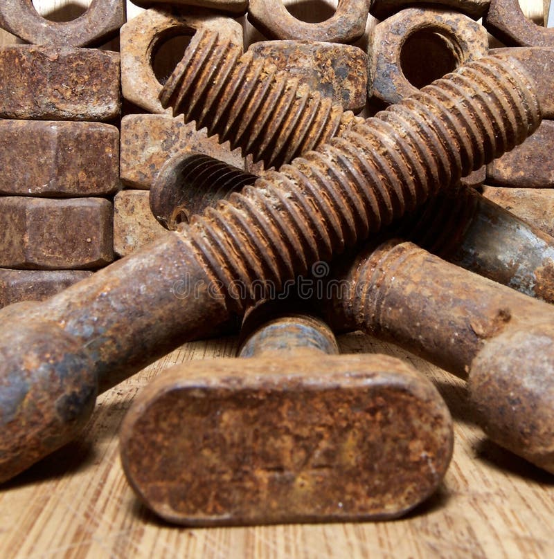 Bulloni Di Vite Arrugginiti Immagine Stock - Immagine di costruzione ...