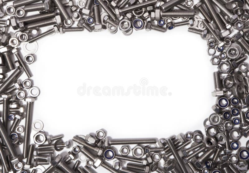 Dadi - E - Struttura Dei Bulloni Fotografia Stock - Immagine di metallo ...