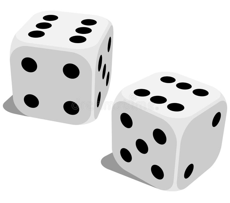 Dadi fortunati illustrazione vettoriale. Illustrazione di giochi - 10120889